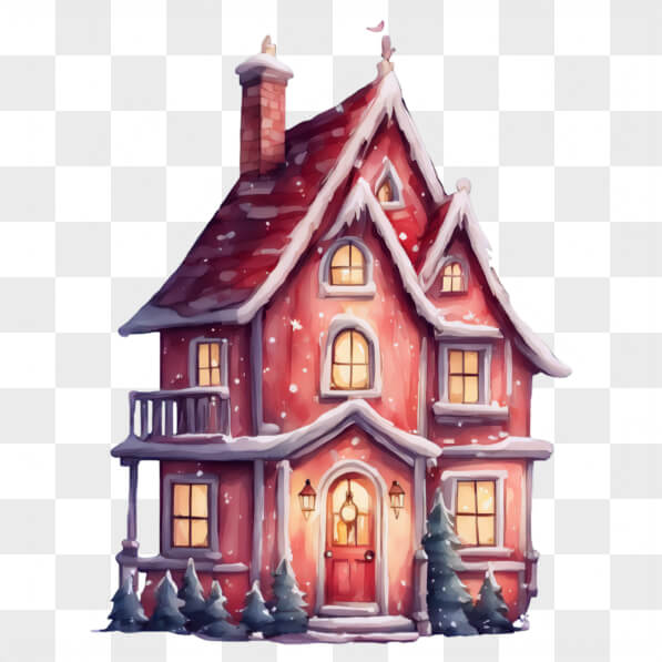 Télécharger Maison couverte de neige fantaisiste en hiver Dessins ...