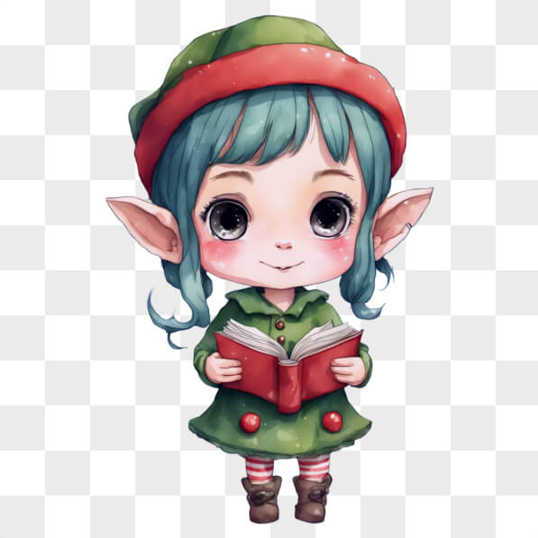 Descarga Personaje de elfo adorable leyendo un libro Cartoons En Línea ...