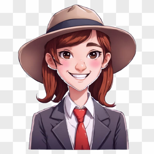 Download Cheerful Animated Character in Formal Attire Cartoons Online ...