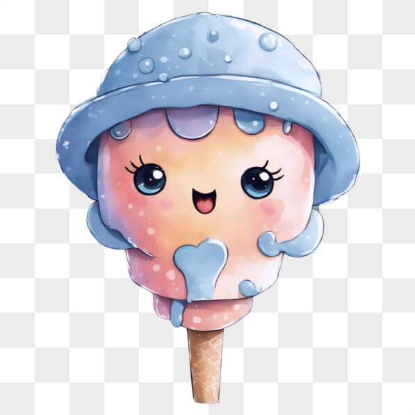 Download Cute Ice Cream Character with Jelly Hat Cartoons Online ...