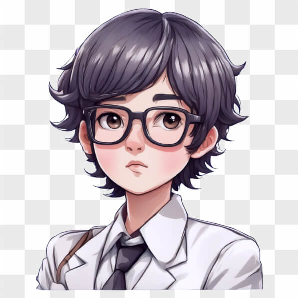 Descarga Personaje animado reflexivo con gafas Cartoons En Línea ...