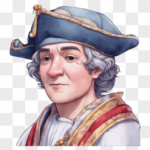 Descarga Retrato de personaje en vestimenta histórica Cartoons En Línea - Creative Fabrica