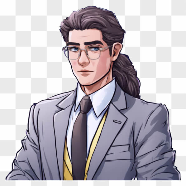 Baixe Jovem Confiante de Terno Cartoons - Creative Fabrica