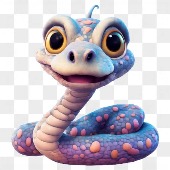 Descarga Serpiente de dibujos animados animada con patrones coloridos ...