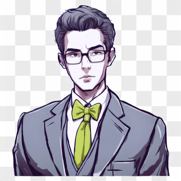 Baixe Jovem Formal em Terno com Gravata Borboleta Verde Cartoons ...