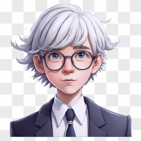 Download Young Boy Portrait in Formal Attire Cartoons Online - Creative ...