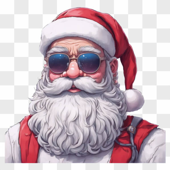 Download Modern Santa Claus with Sunglasses Cartoons Online - Creative ...