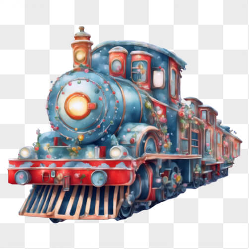 Download Festively Decorated Steam Locomotive Cartoons Online ...