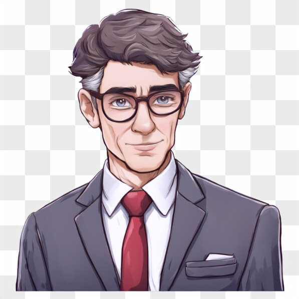 Descarga Hombre profesional en traje Cartoons En Línea - Creative Fabrica