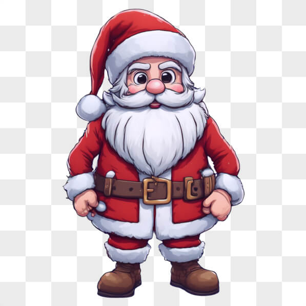 Download Cartoon Santa Claus in Traditional Attire Cartoons Online ...