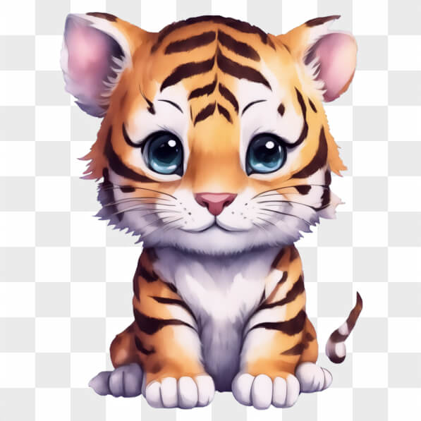 Download Cute Cartoon Tiger Cub Cartoons Online - Creative Fabrica