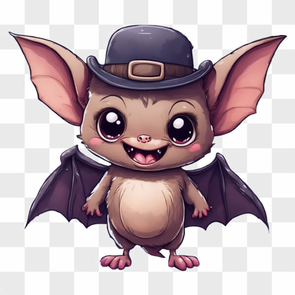 Download Cute Animated Bat Character with Top Hat Cartoons Online ...