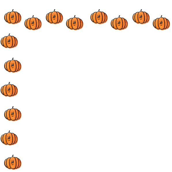 Download Playful Cartoon Pumpkins Border Borders & Corners Online ...