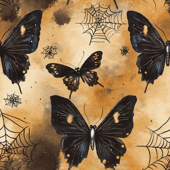 Download Butterflies and Spider Webs Pattern Patterns Online - Creative ...