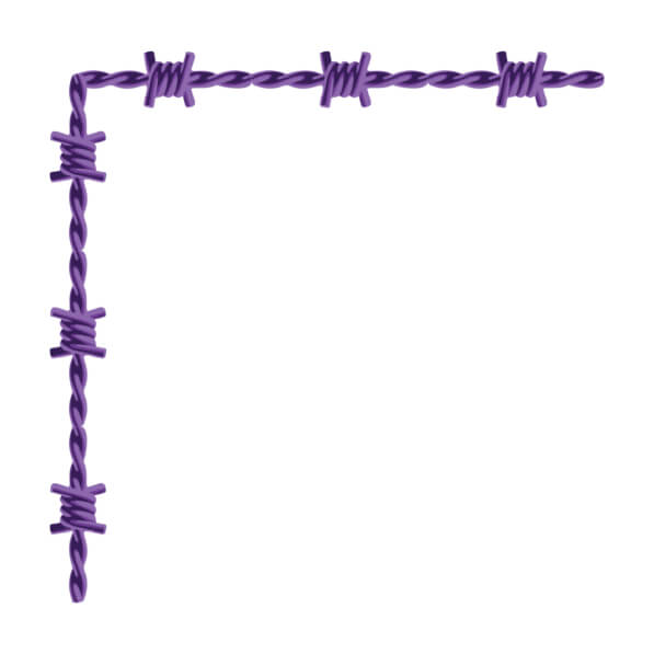 Download Stylized Purple Barbed Wire Design Borders & Corners Online ...