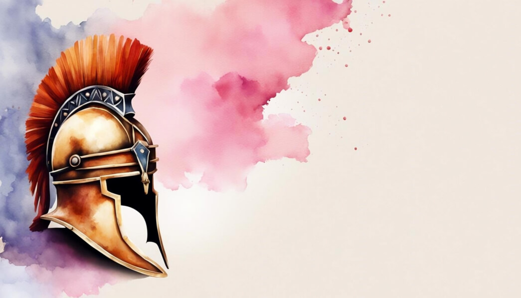 Download Roman Gladiator Helmet on Watercolor Background Backgrounds ...