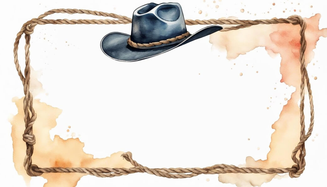 Download Cowboy Hat Illustration with Rope Frame Backgrounds Online ...