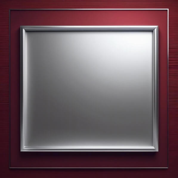 Download Elegant Silver Frame Mirror on Red Wall Backgrounds Online ...