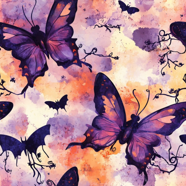 Download Artistic Pattern of Butterflies and Bats Patterns Online ...