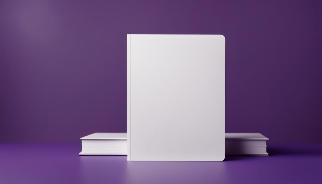 Download White Notebook on Purple Background Mockups Online - Creative ...