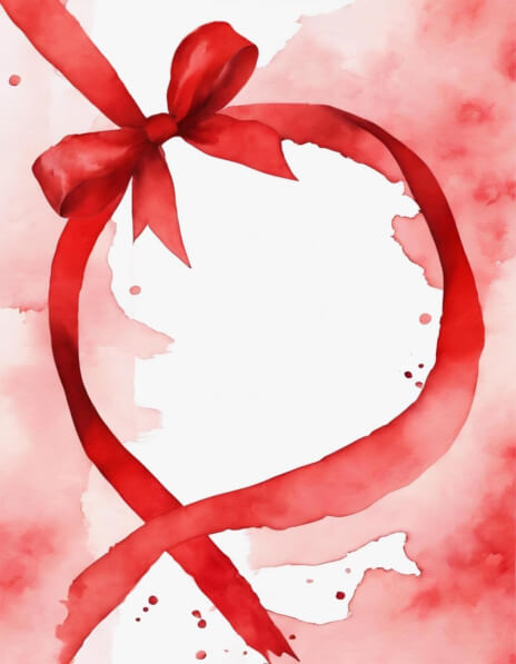 Download Watercolor Red Ribbon with Bow Backgrounds Online - Creative ...
