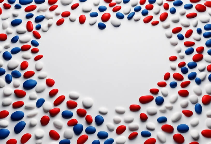 Download Colorful Heart Shape Made of Oval Objects Backgrounds Online ...