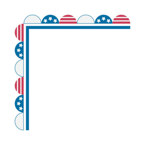 Download Patriotic Decorative Border in Red, White, and Blue Borders ...