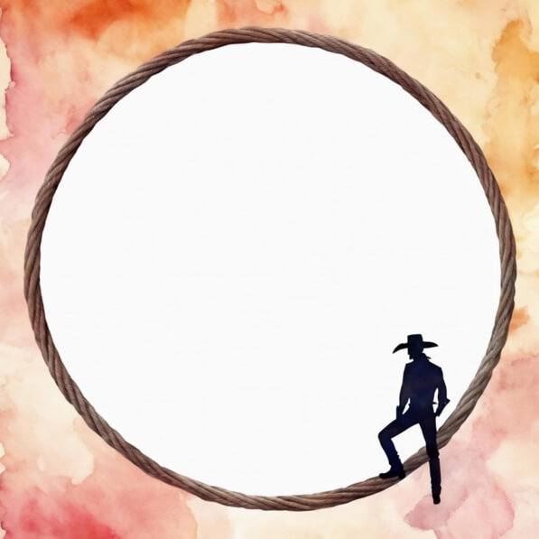 Download Cowboy Silhouette in Watercolor Frame Backgrounds Online ...