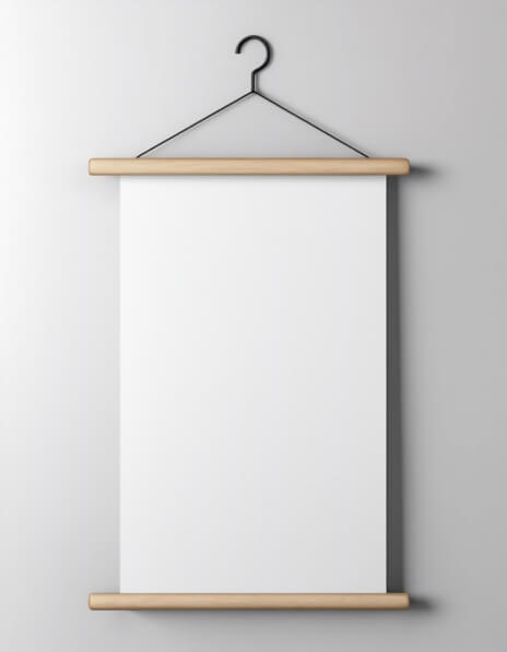 Descarga Póster en blanco minimalista en la pared Mockups En Línea ...