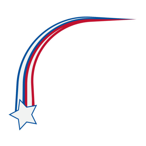 Download Stylized Shooting Star with Red, White, and Blue Trails ...