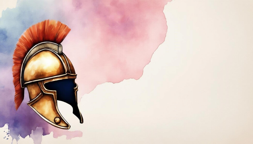 Download Stylized Roman Helmet with Watercolor Background Backgrounds ...