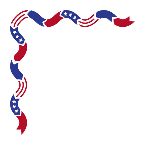 Download Patriotic Ribbon Border Borders & Corners Online - Creative ...