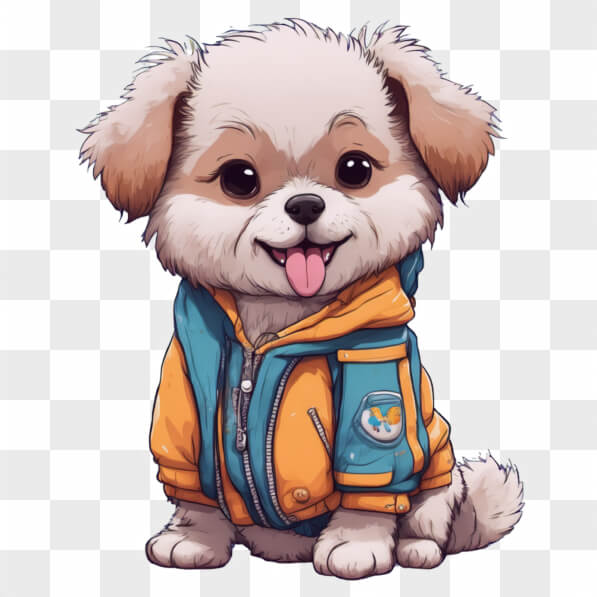 Download Schattige cartoonhond in een kleurrijke jas Cartoons online op ...