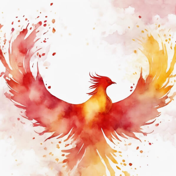 Download Phoenix in Watercolor Backgrounds Online - Creative Fabrica