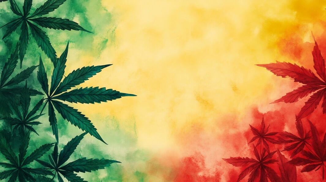 Descarga Fondo de hojas de cannabis coloridas Fondos En Línea - Creative Fabrica