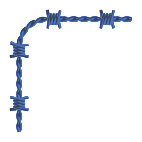 Download Blue Barbed Wire Design Borders & Corners Online - Creative ...