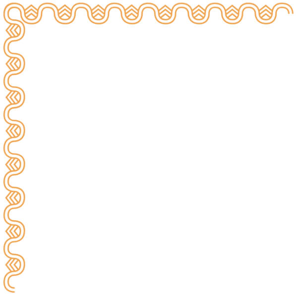 Descarga Diseño de borde decorativo abstracto en naranja Bordes y ...