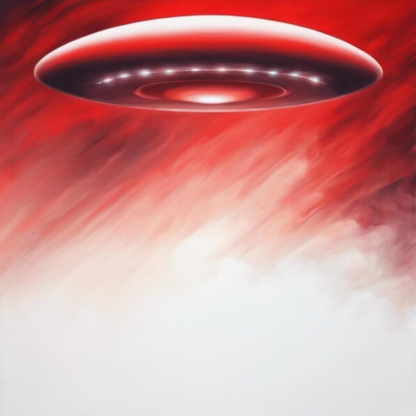 Download Futuristic UFO in a Red Sky Backgrounds Online - Creative Fabrica