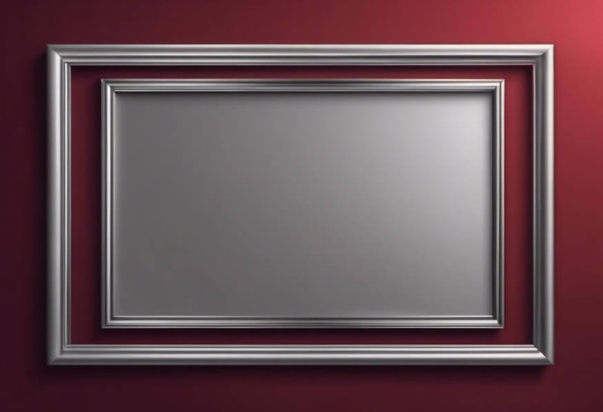 Baixe Molduras de Prata Ornamentadas na Parede Vermelha Backgrounds ...