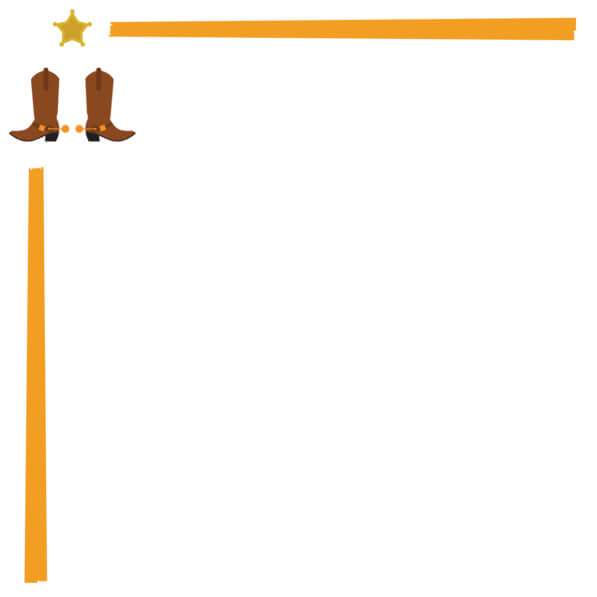 Download Western-themed border design with cowboy boots and star ...