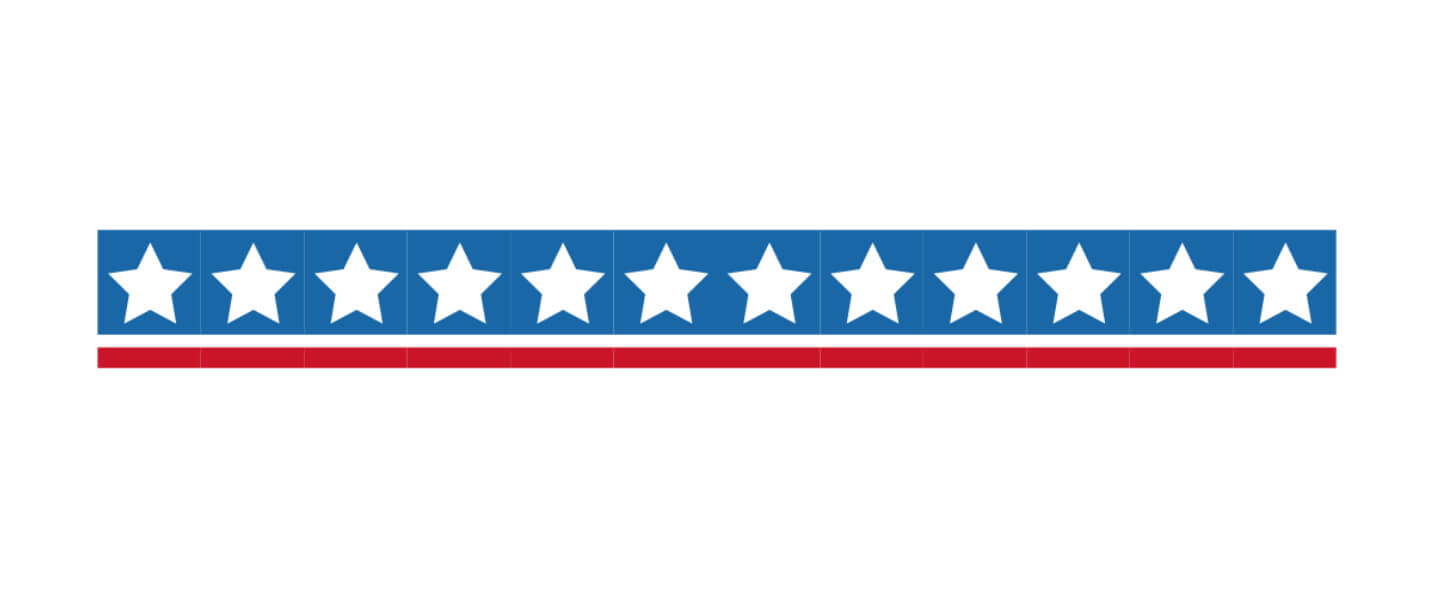 Download Patriotic Star Design with Red and Blue Borders & Corners ...