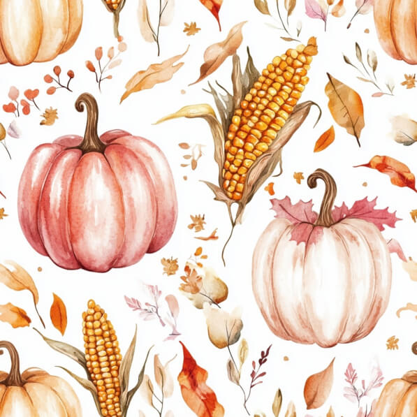 Download Autumn Pattern with Pumpkins and Corn Patterns Online ...