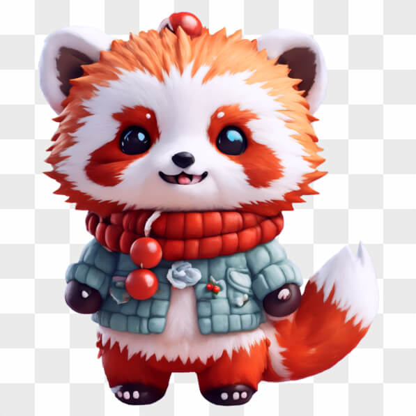 Download Kawaii Red Panda Character in Cozy Sweater Kawaii Online ...
