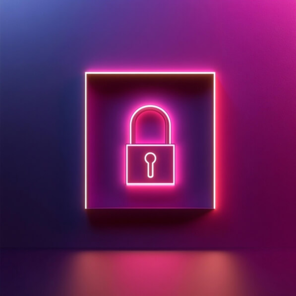 Download Neon Lock Symbol on Colorful Background Backgrounds Online ...