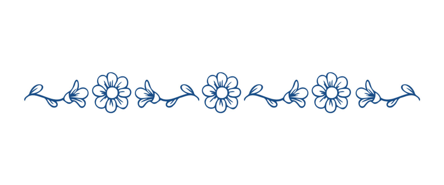 Download Stylized Blue Flower Border Borders & Corners Online ...