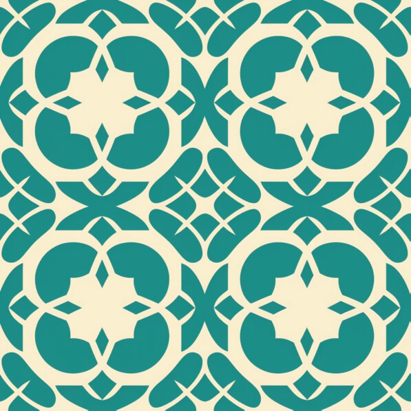 Download Symmetrical Abstract Pattern with Teal Shapes Patterns Online ...
