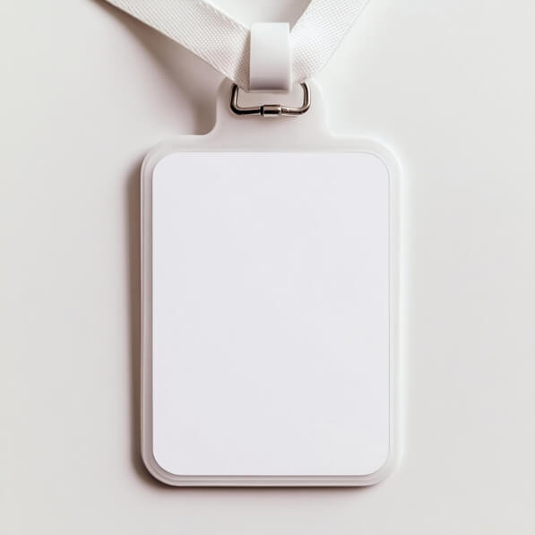 Download Blank Identification Badge on White Background Mockups Online ...