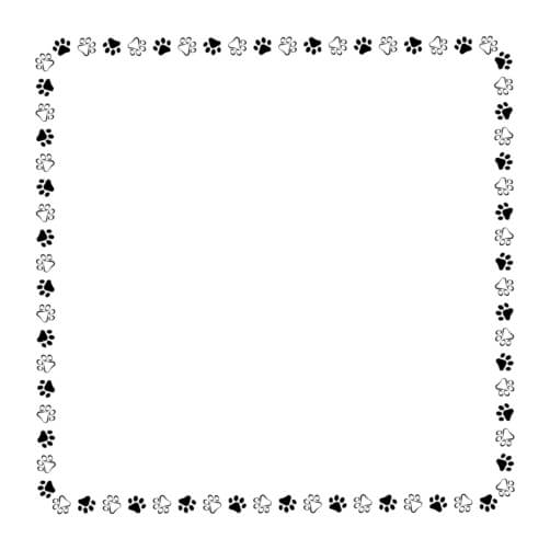 Download Black Paw Print Border Design Frames Online - Creative Fabrica