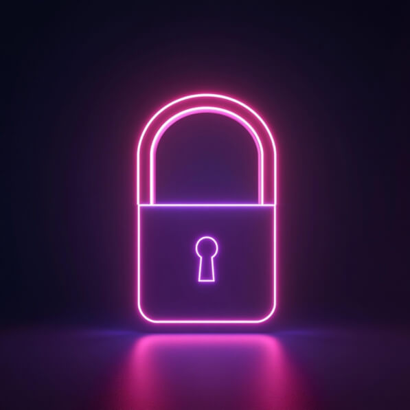 Download Neon Lock Icon Backgrounds Online - Creative Fabrica