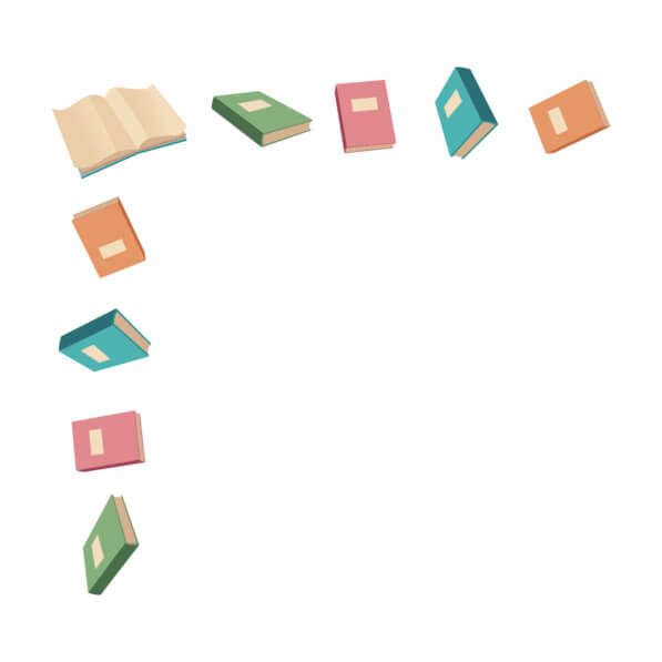 Download Colorful Array of Books Borders & Corners Online - Creative ...